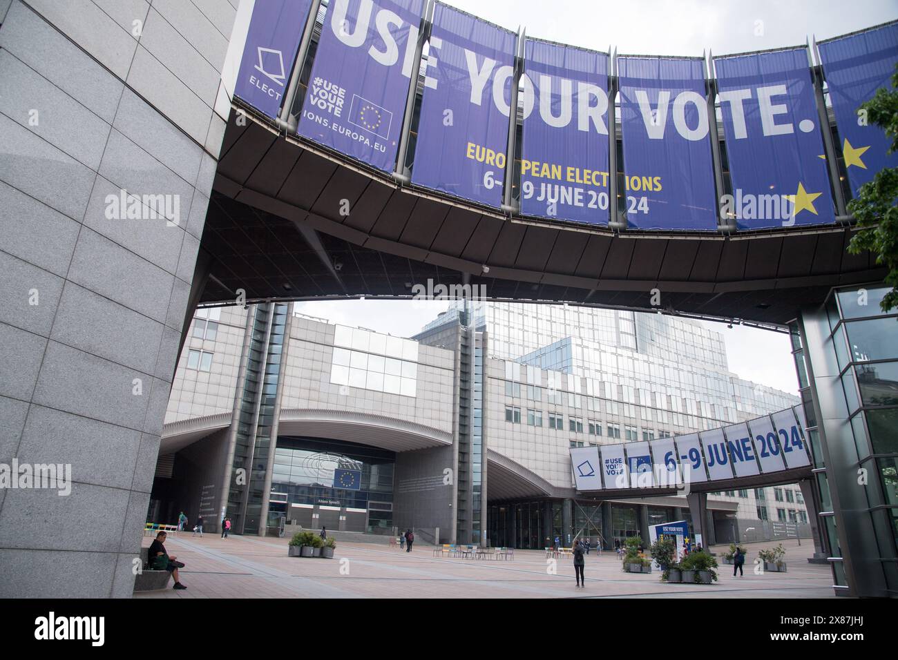 European elections 2024 Use your vote banner on Esplanade and Altiero ...