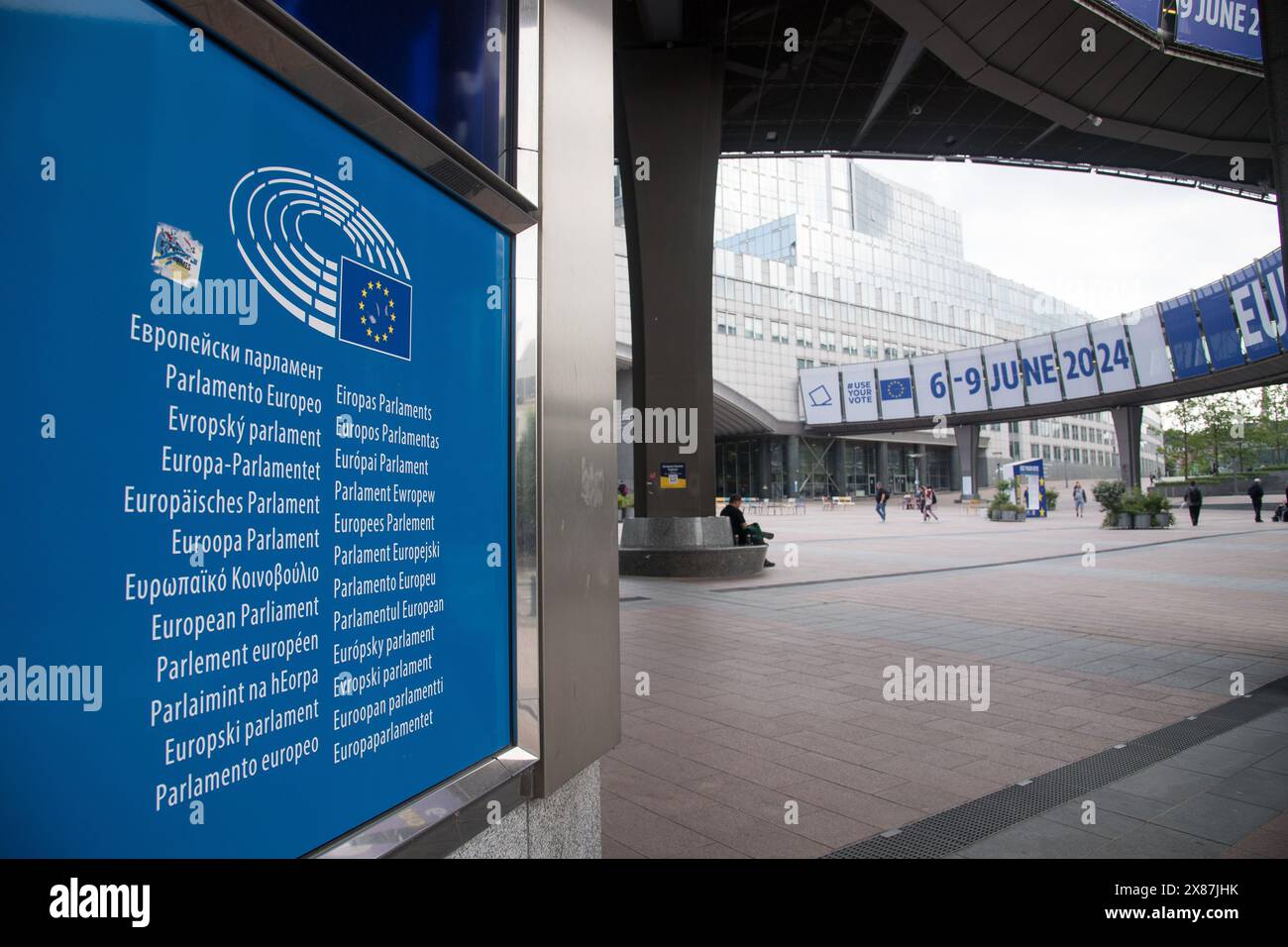 European elections 2024 Use your vote banner on Esplanade and Altiero ...