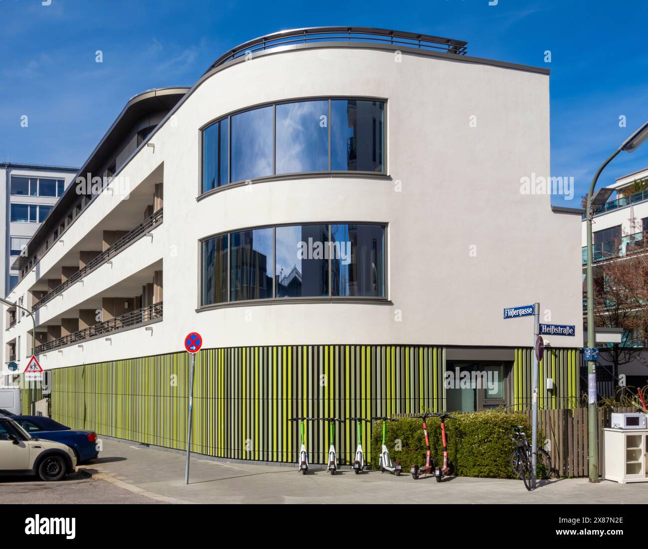 Germany, Bavaria, Munich, Exterior of modern apartment building Stock ...