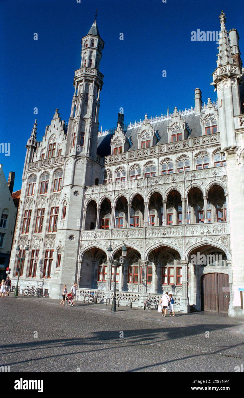 Belgium, Flanders, Brugges, Provincial Court Palace in the Grote Markt ...