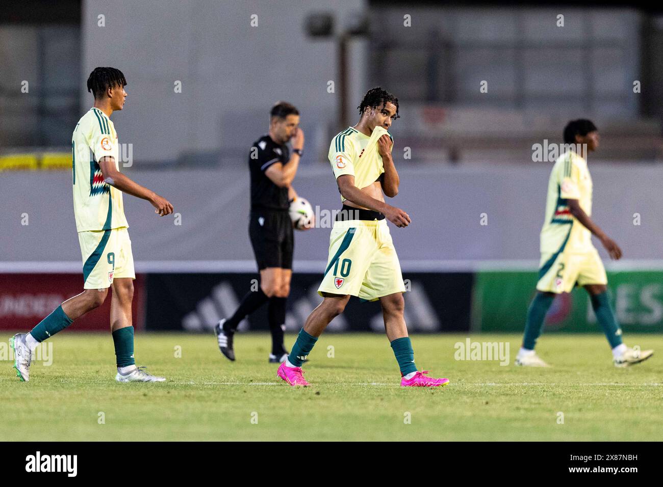 LARNACA, CYPRUS - 23RD MAY 2024: Elliot Myles during half time. Cymru ...