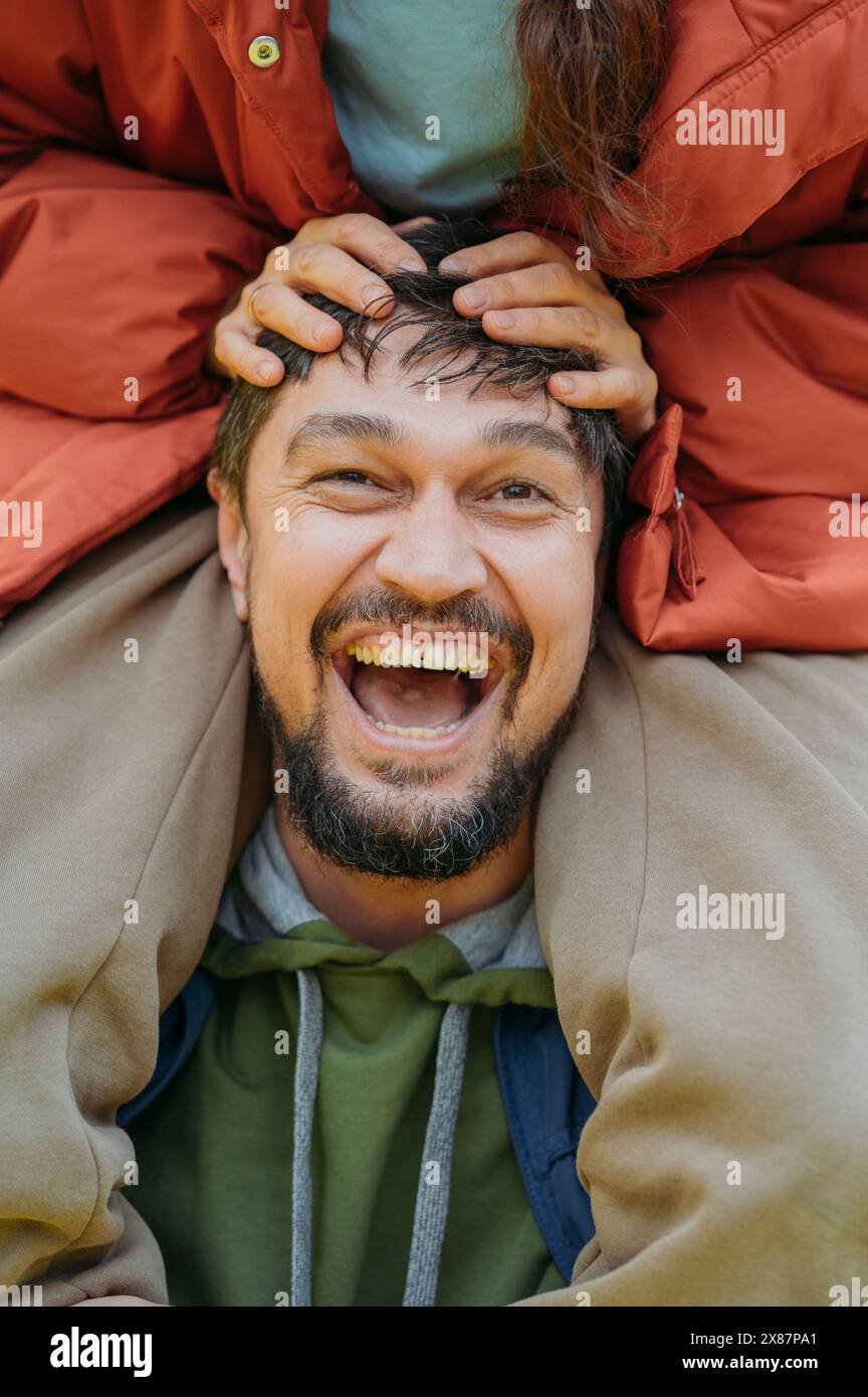 Woman in jacket screaming hi-res stock photography and images - Alamy