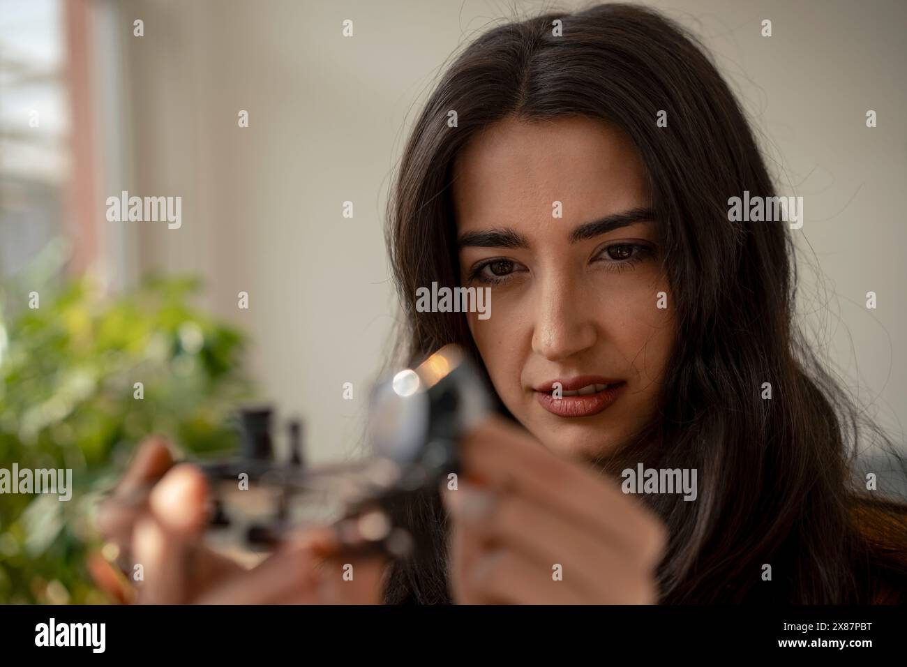 Engineer examining machine part hi-res stock photography and images - Alamy