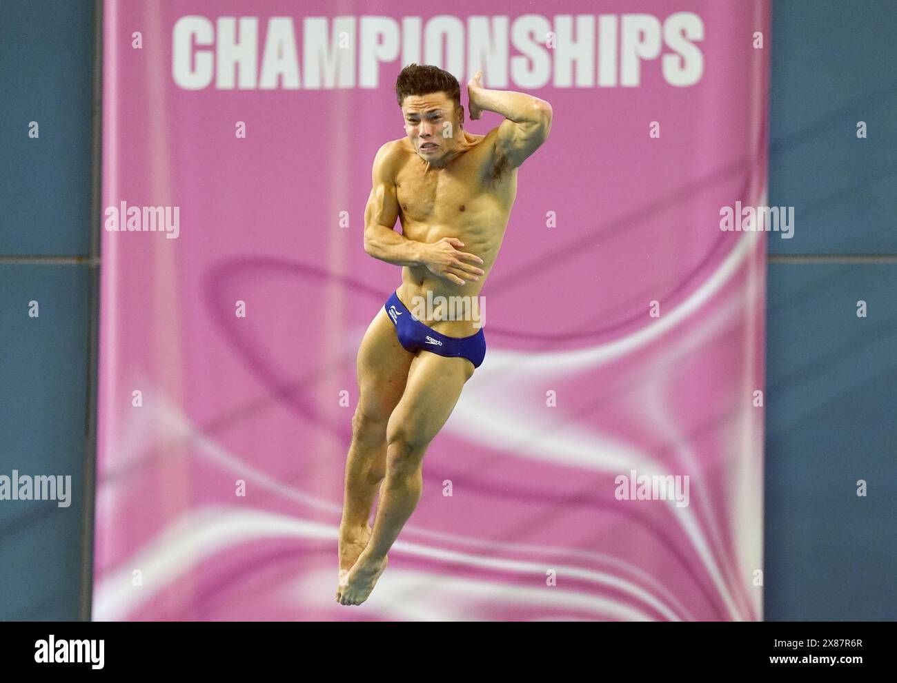 Jordan Houlden in the Men's 3m Preliminary on day one of the 2024 ...