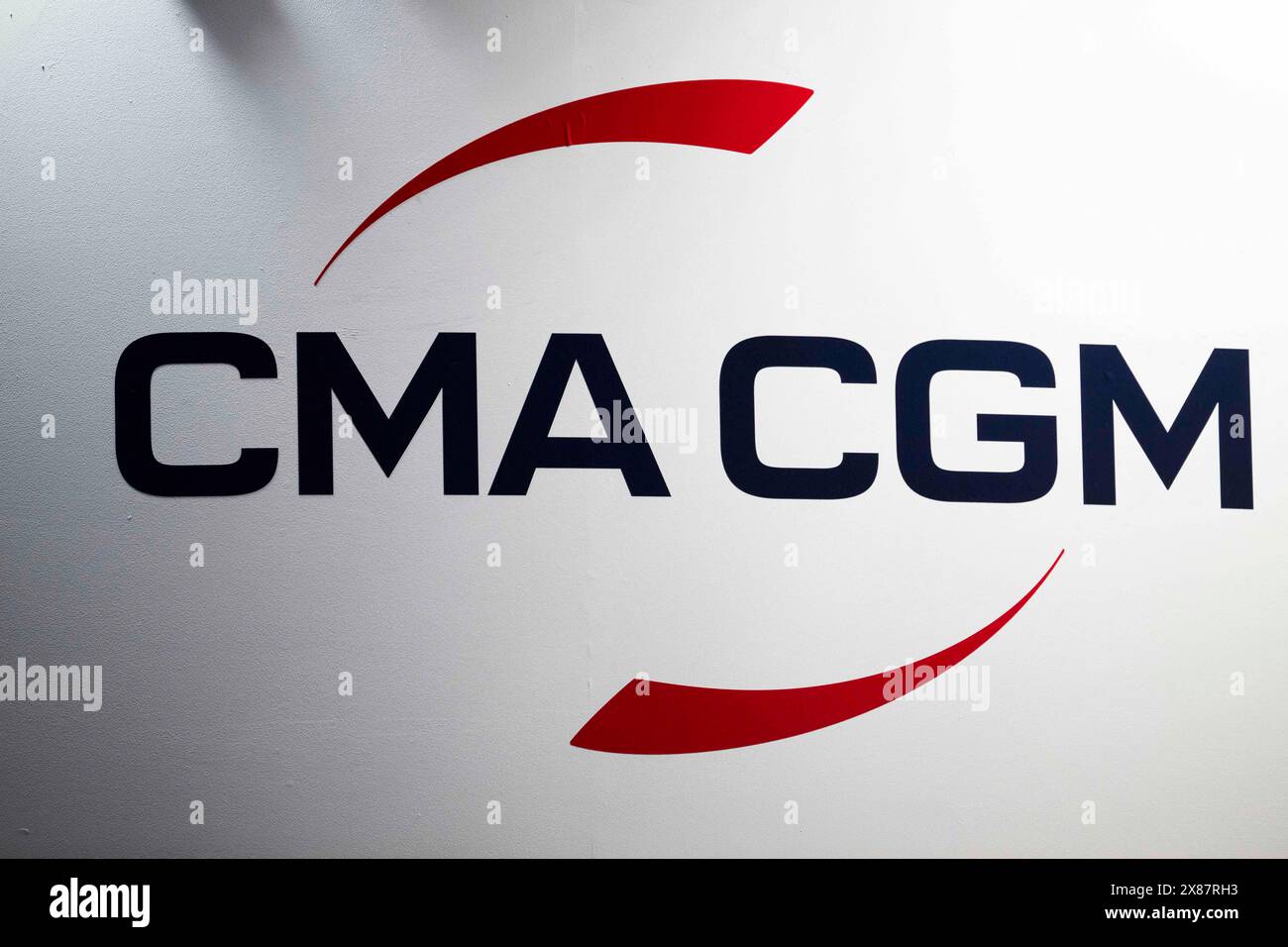 Paris, France. 23rd May, 2024. Logo CMA CGM during the 8th edition of ...