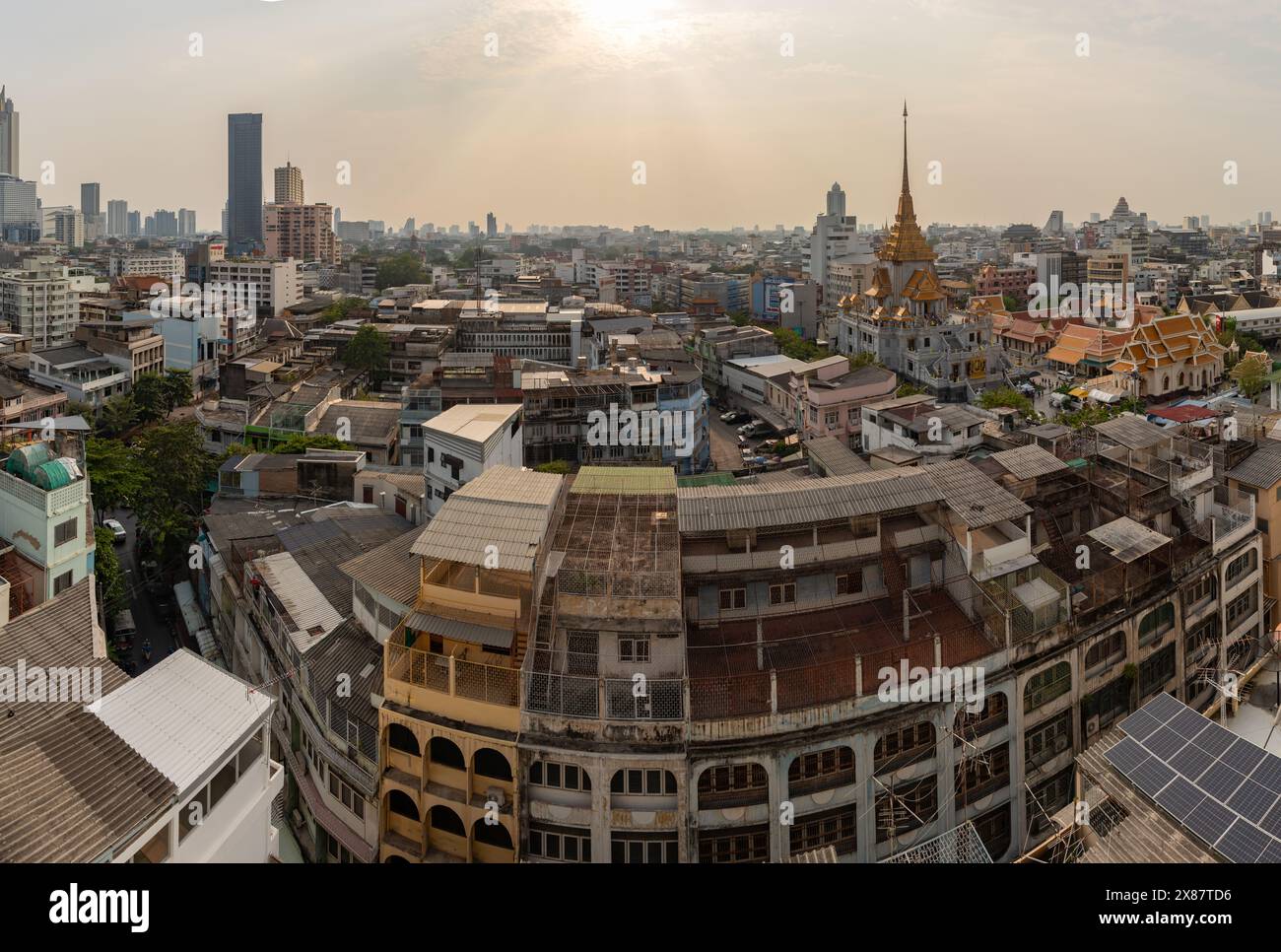 A picture of the roofs of the Samphanthawong, Bang Rak and Khlong San ...