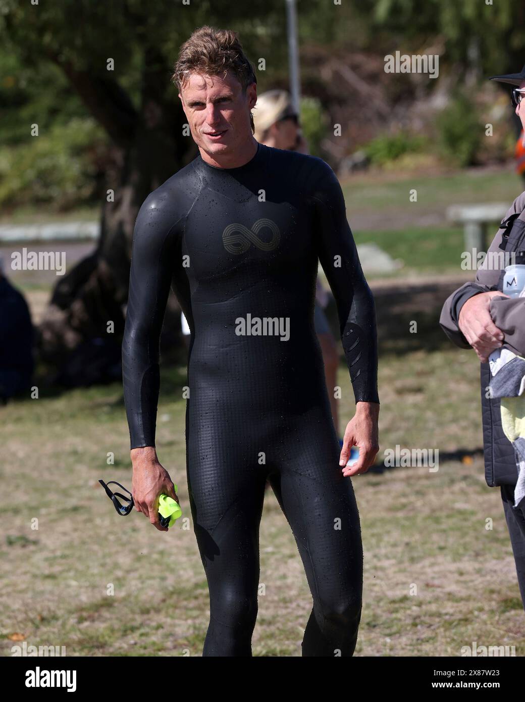 Matthew Hauser, of Australia, at the 2024 Oceania Triathlon ...