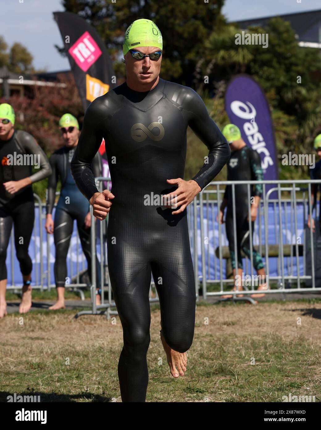 Matthew Hauser, of Australia, at the 2024 Oceania Triathlon ...