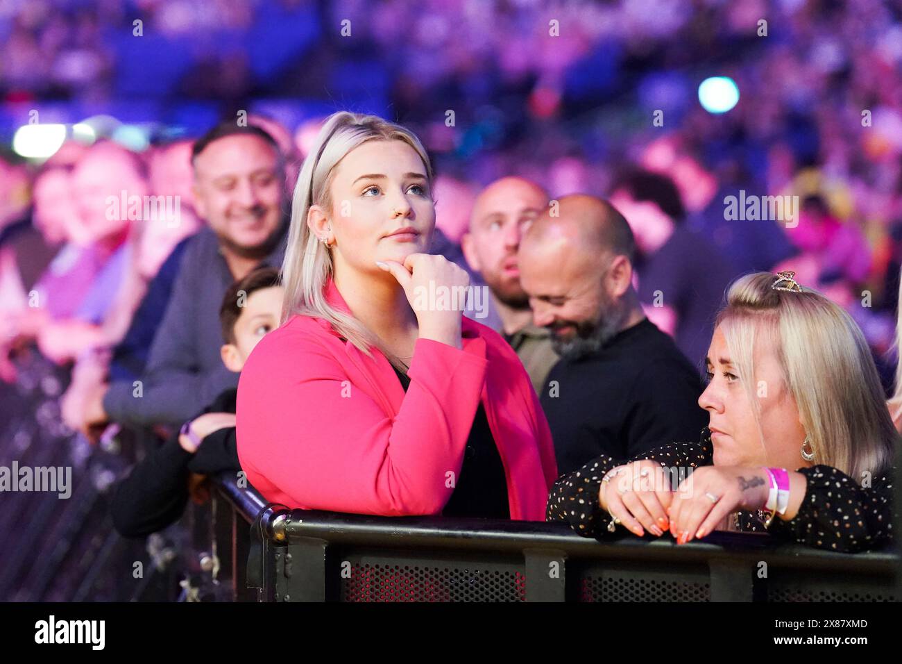 London, UK. 23rd May, 2024. Luke Littler girlfriend in the crowd Eloise ...