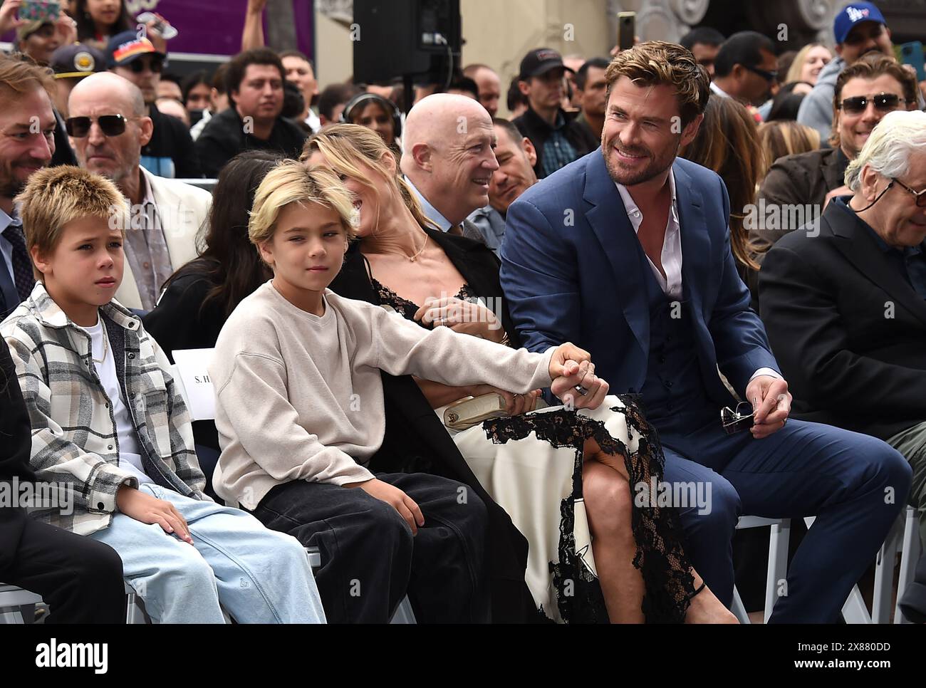 Hollywood, USA. 23rd May, 2024. Tristan Hemsworth, Sasha Hemsworth and ...
