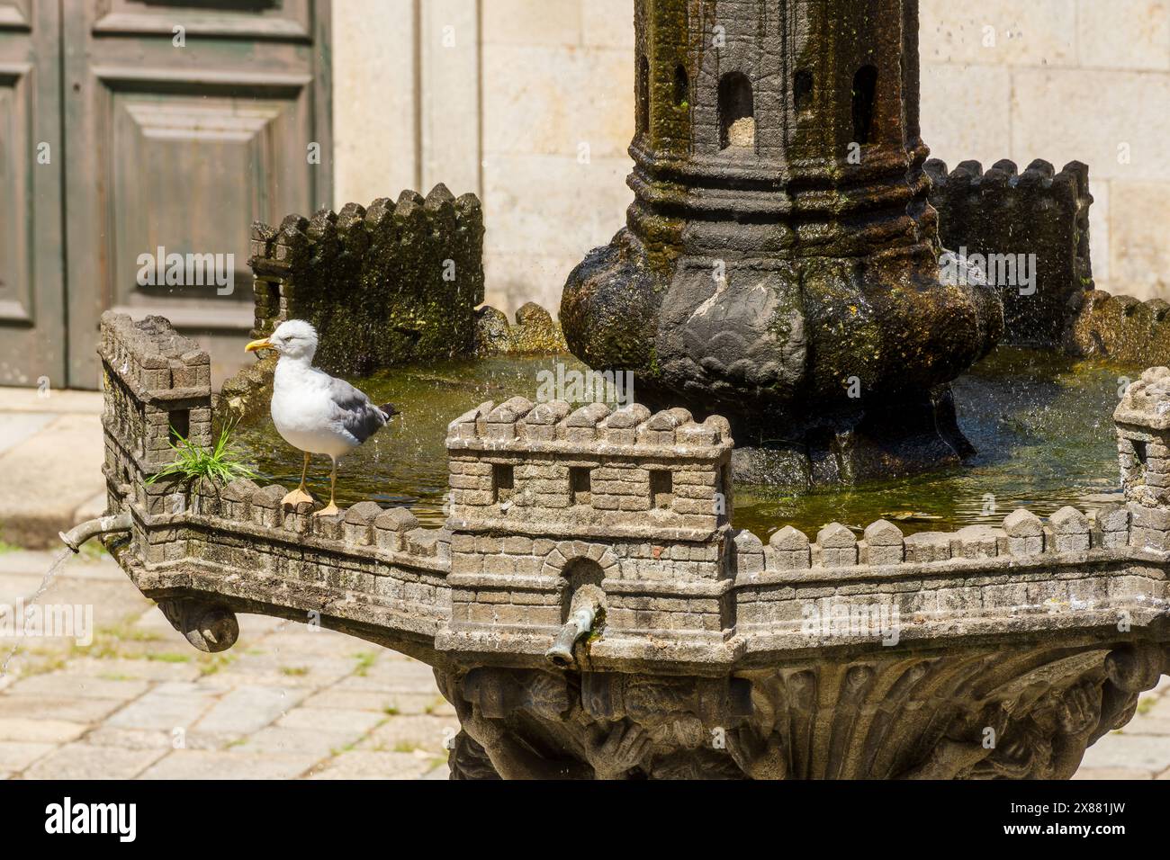 the Chafariz dos Castelos (fountain) , Braga, Minho, Portugal Stock ...
