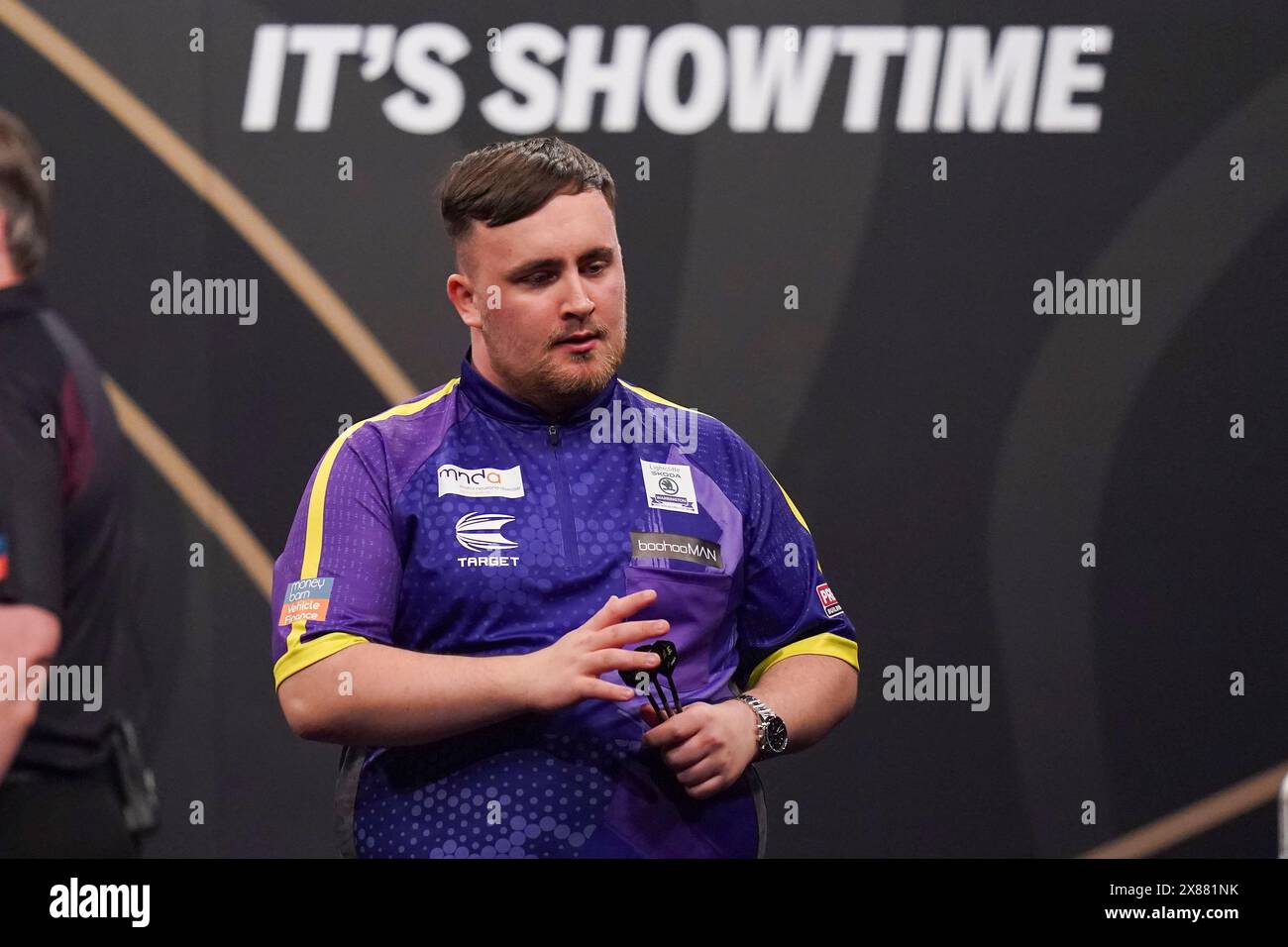 London, UK. 23rd May, 2024. Luke Littler It's Showtime v Michael Smith ...