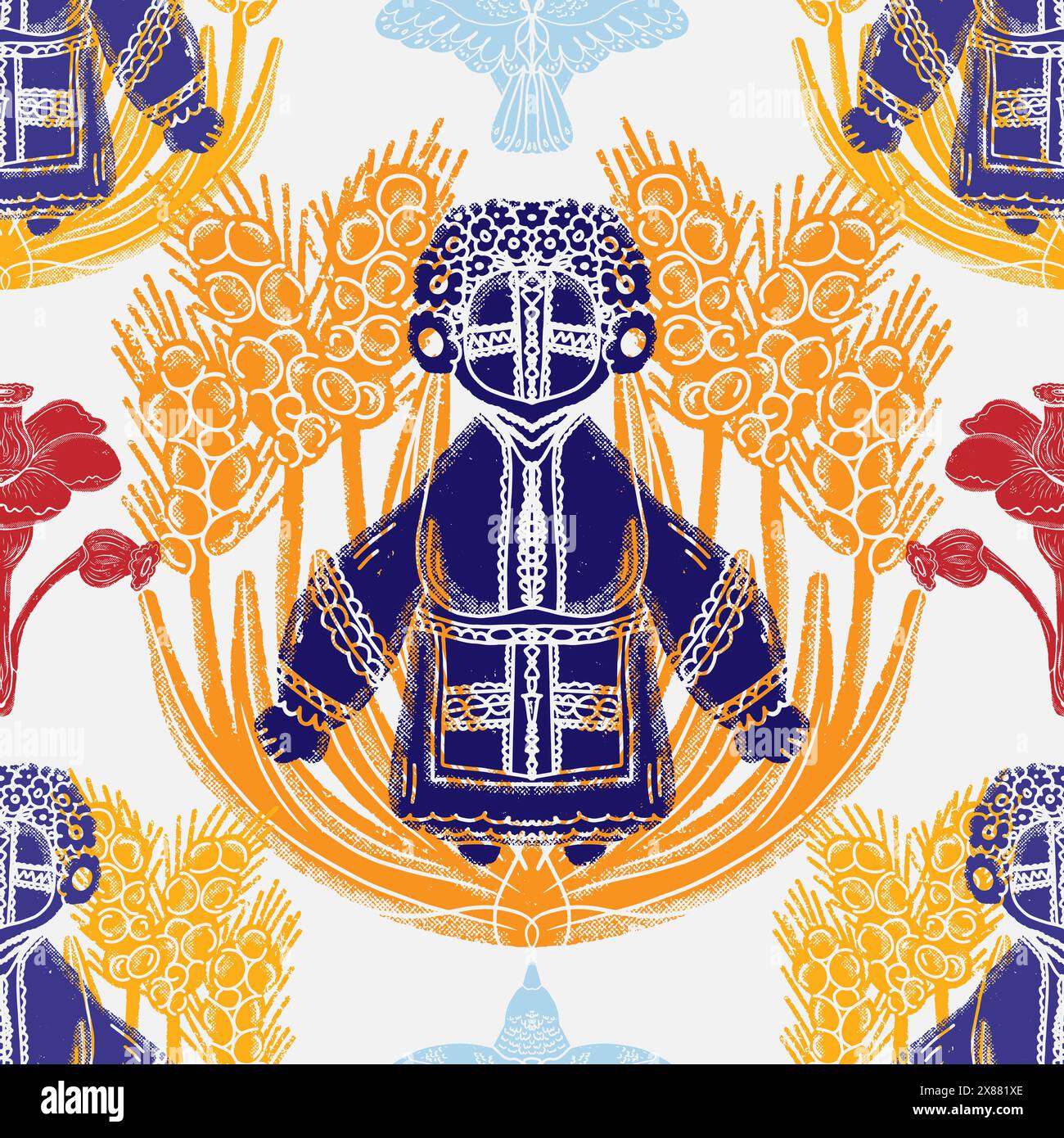 Vector seamless overlapping pattern Stock Vector Image & Art - Alamy