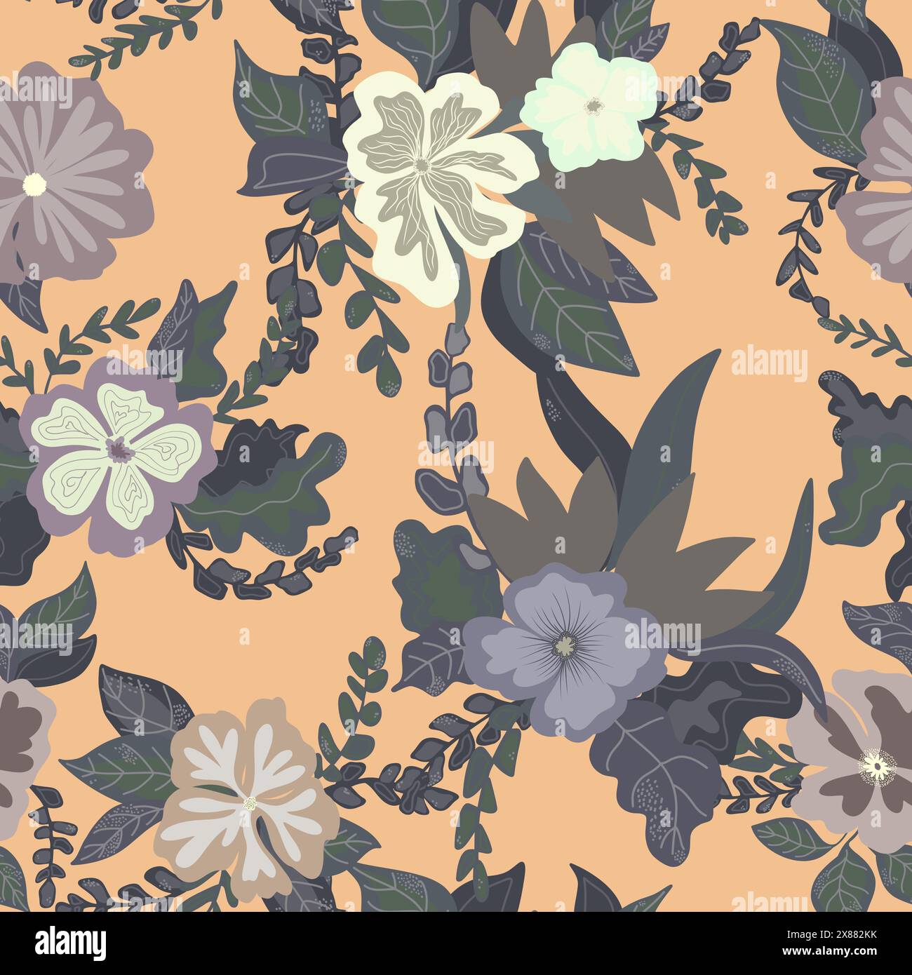 Vector seamless overlapping pattern Stock Vector Image & Art - Alamy