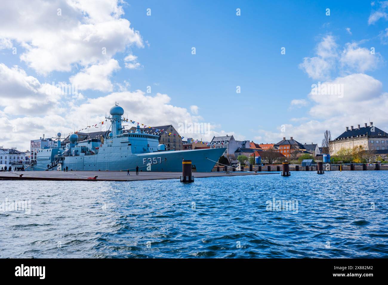 COPENHAGEN, DENMARK - APRIL 14, 2024: HDMS Thetis is a Thetis-class ...