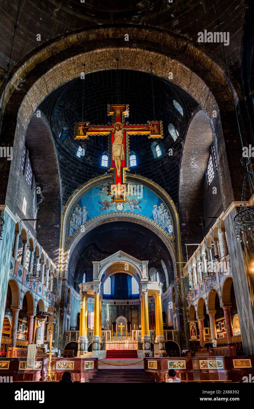 The Rood Cross, interior, Westminster Cathedral, London, England, U.K ...