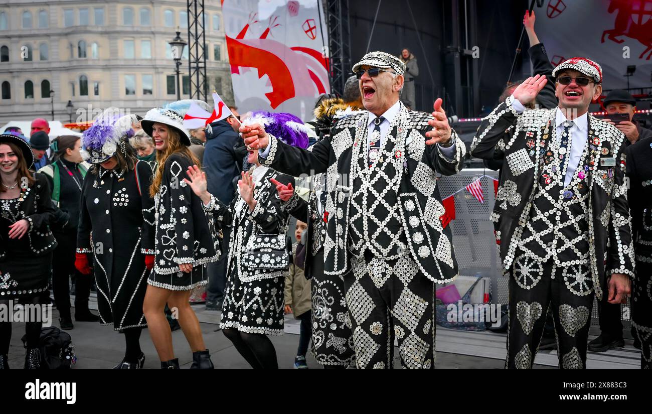 Cockney Pearly Kings and Queens, St George's Day celebrations ...