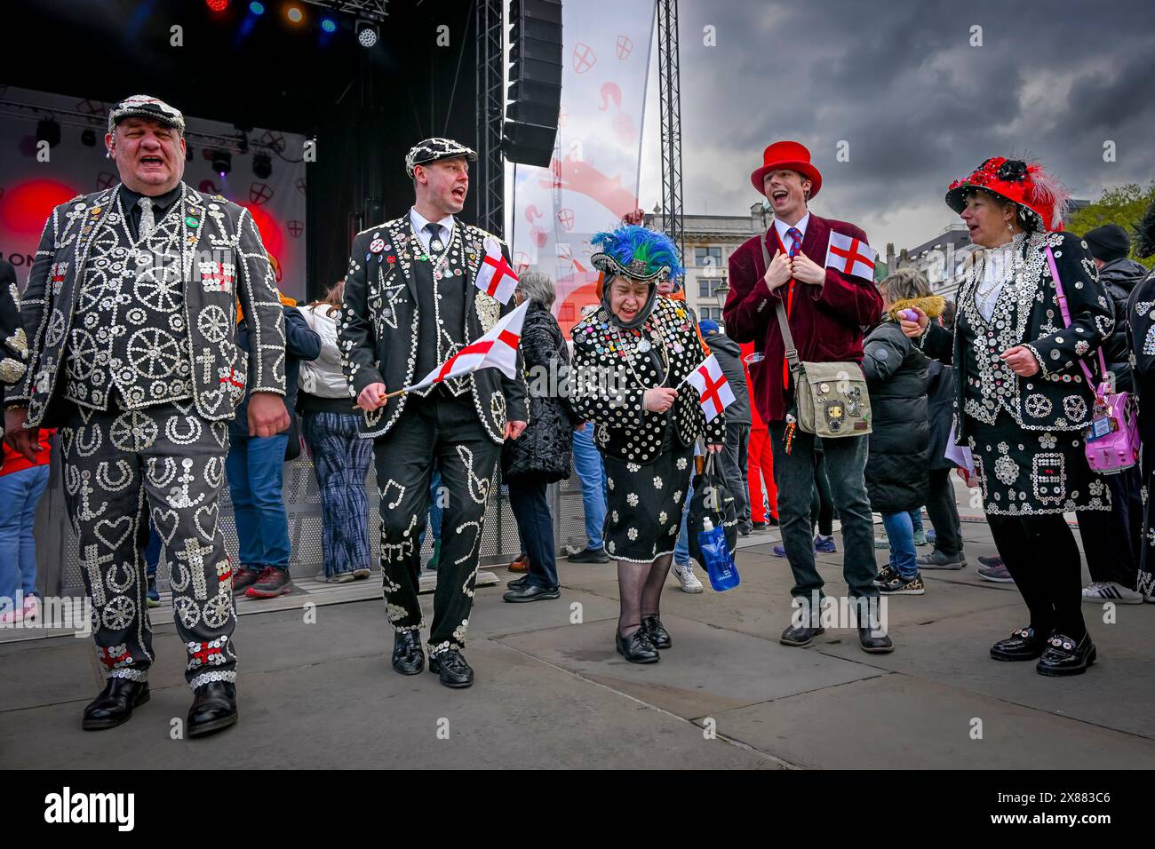 Cockney Pearly Kings and Queens, St George's Day celebrations ...