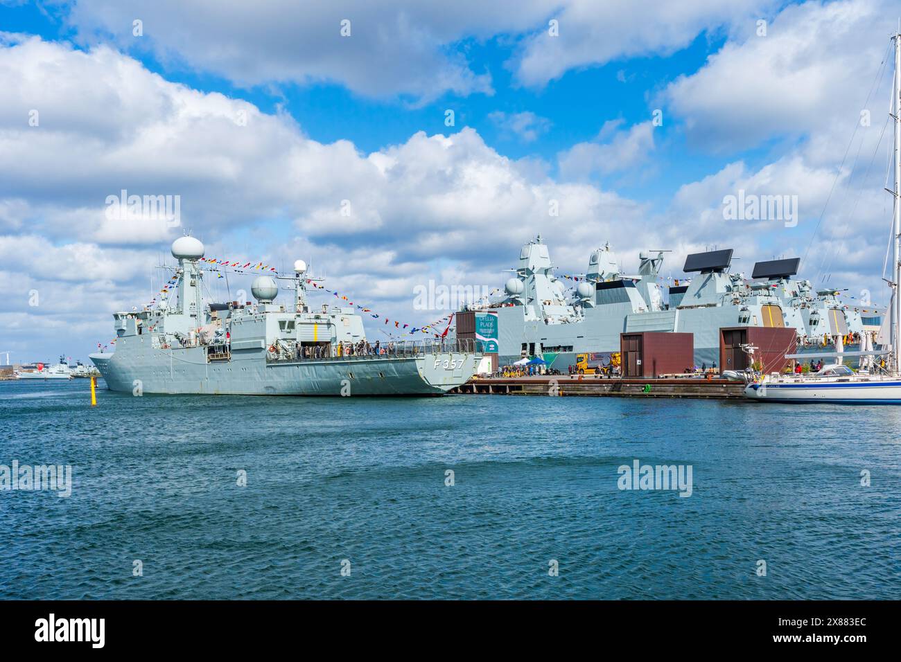 COPENHAGEN, DENMARK - APRIL 14, 2024: HDMS Thetis is a Thetis-class ...