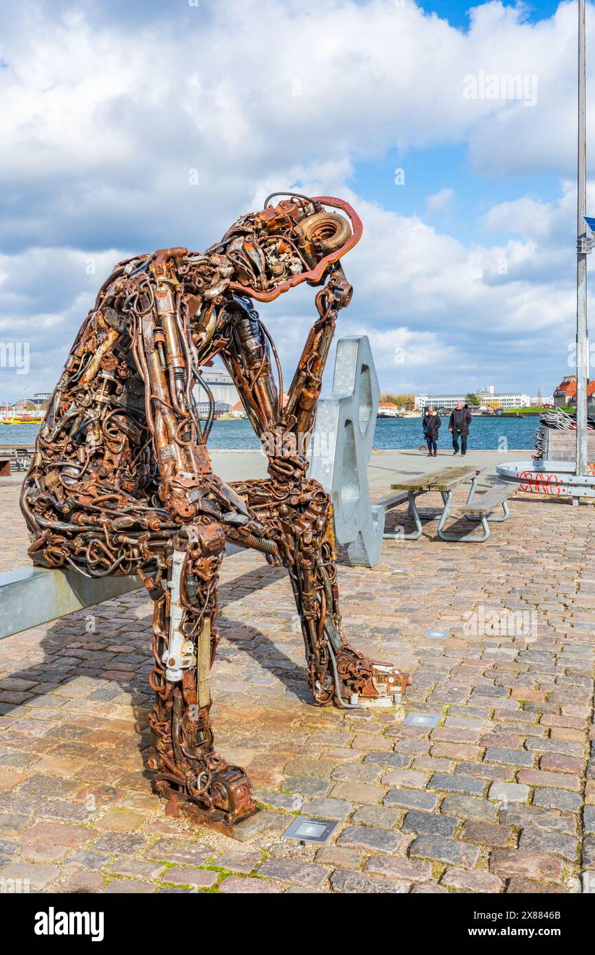 COPENHAGEN, DENMARK - APRIL 14, 2024: The contemplative sculpture ...