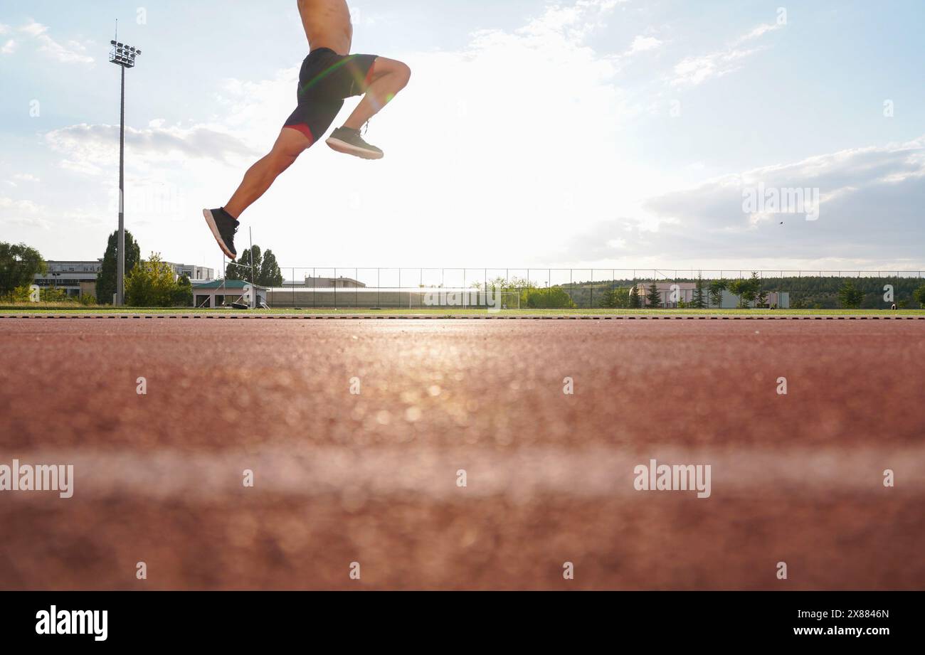 An athlete who long jumps and jumps high Stock Photo - Alamy