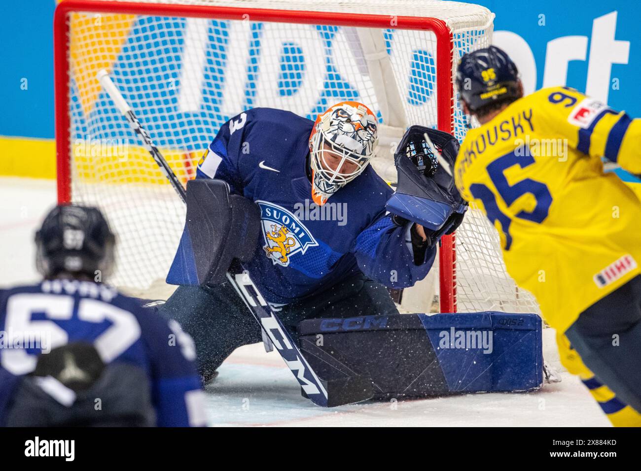 Ostrava, Czech Republic. 23rd May, 2024. Sweden vs Finland quarter ...