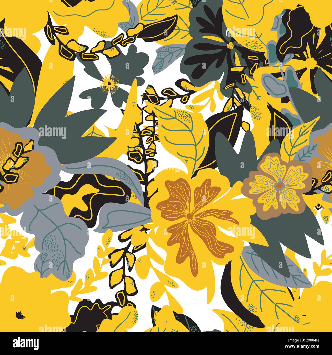 Vector seamless overlapping pattern Stock Vector Image & Art - Alamy