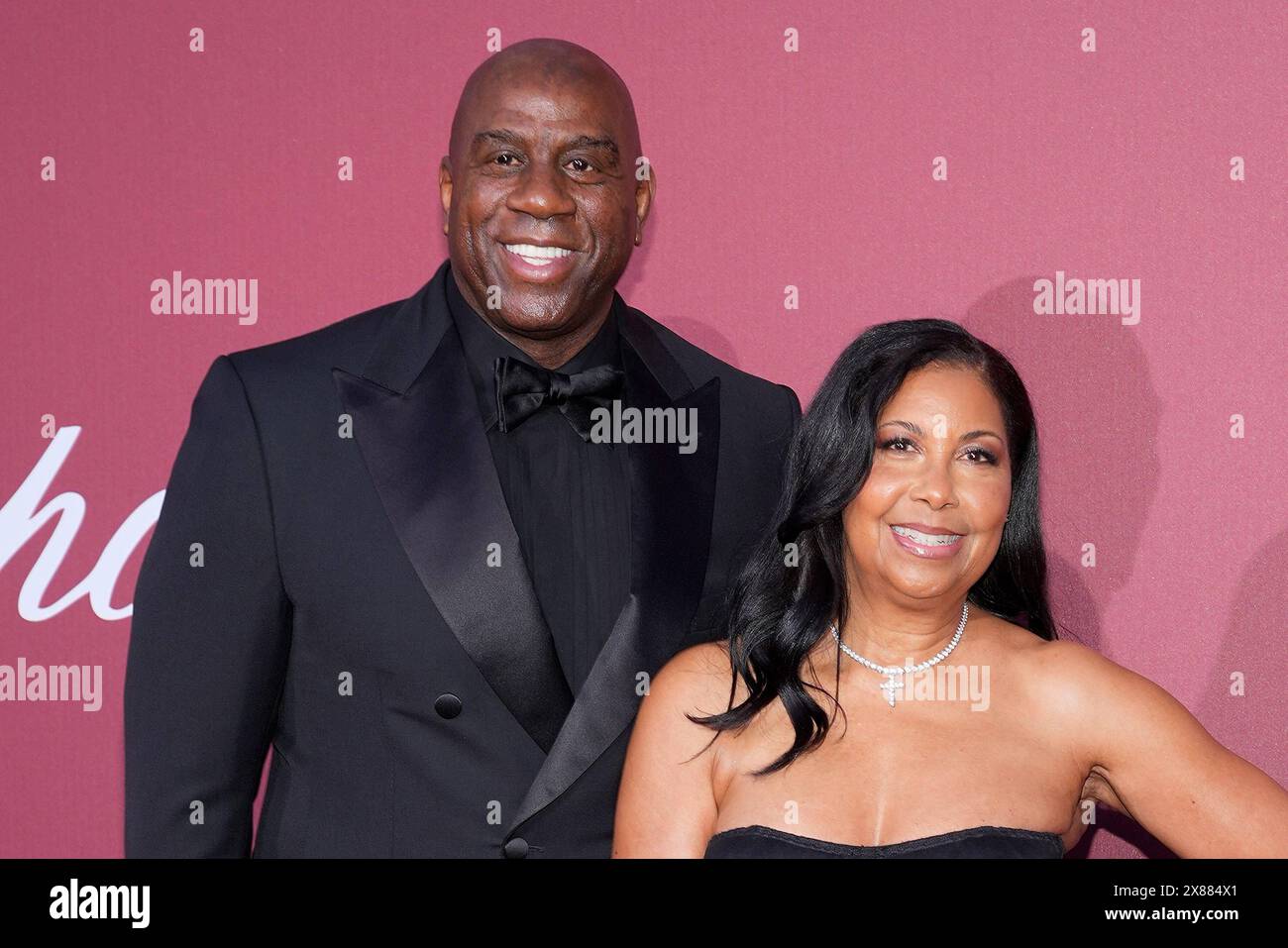 Magic Johnson und Cookie Johnson bei der Amfar Gala am 23.05.2024 im Rahmen vom 77. Film ...