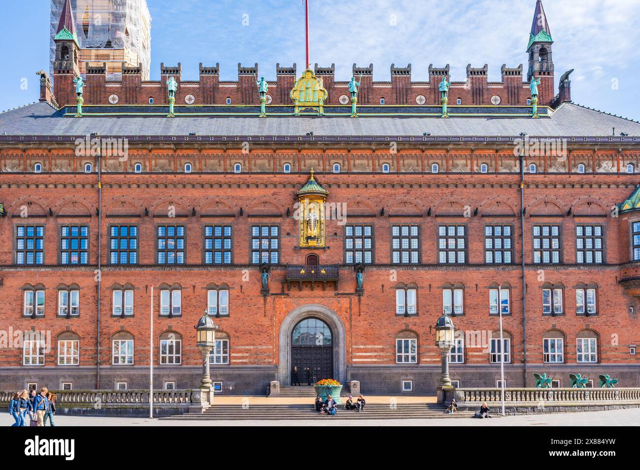 COPENHAGEN, DENMARK - APRIL 15, 2024: Copenhagen City Hall on City Hall ...