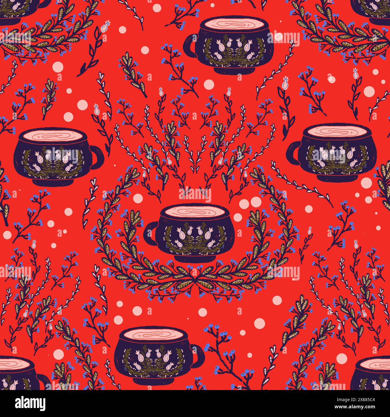 Vector seamless overlapping pattern Stock Vector Image & Art - Alamy