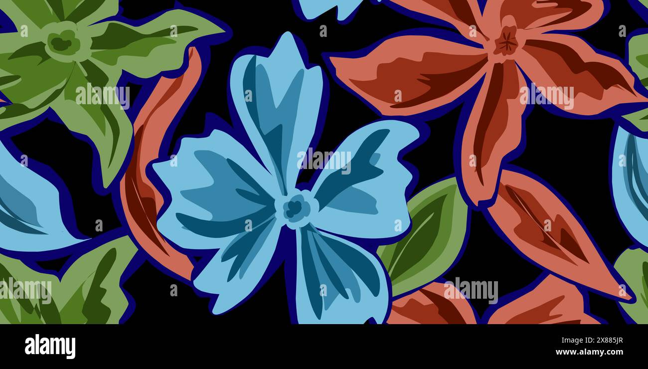 Vector seamless overlapping pattern Stock Vector Image & Art - Alamy