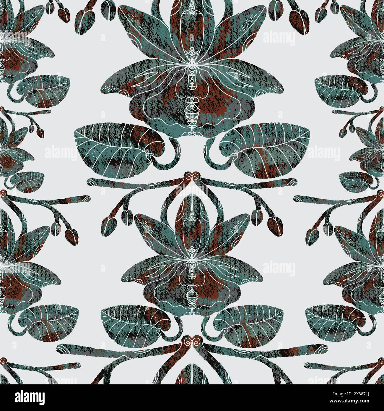 Vector seamless overlapping pattern Stock Vector Image & Art - Alamy