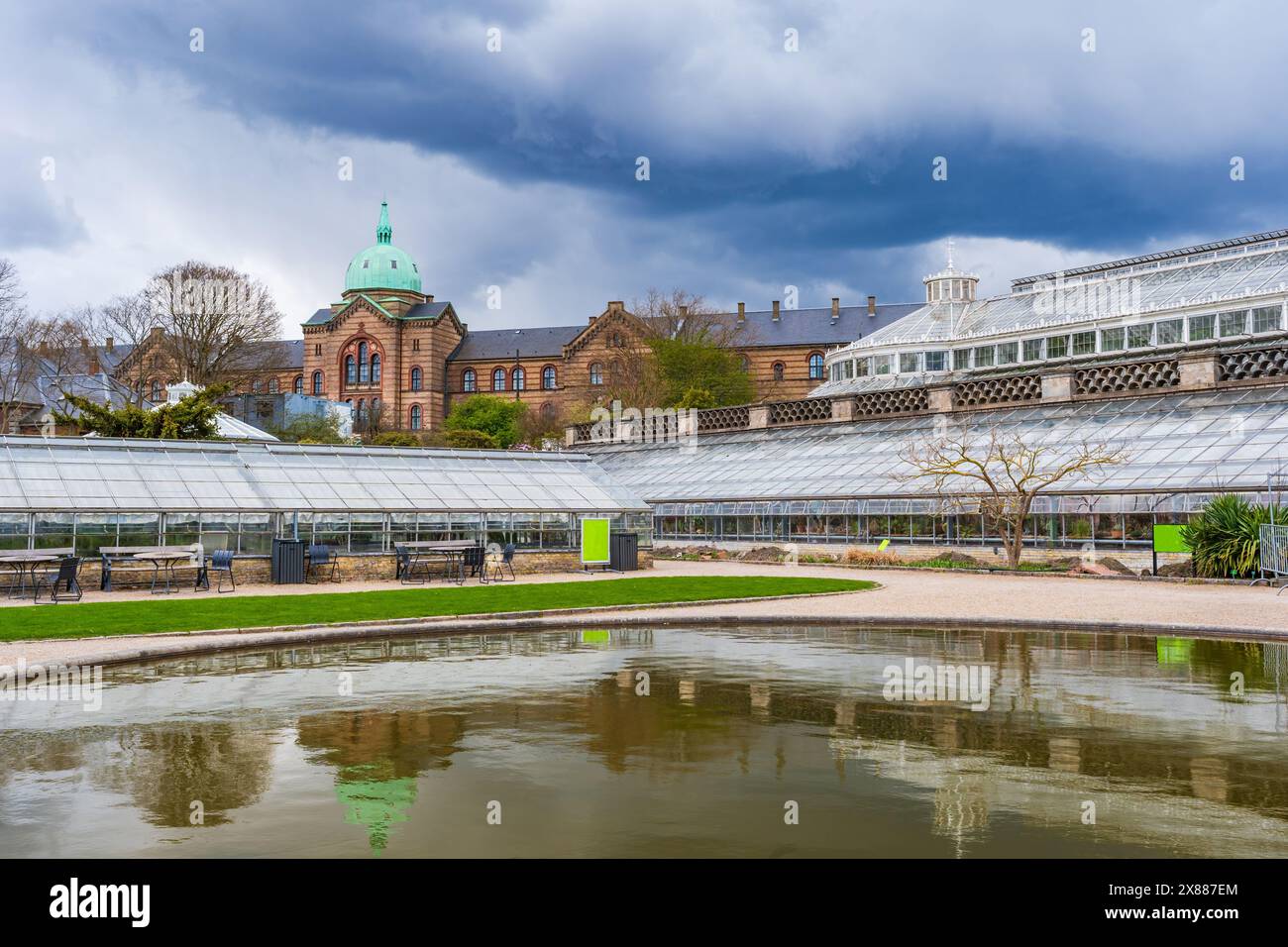 Greenhouses in Botanical Garden in Copenhagen, Denmark Stock Photo - Alamy