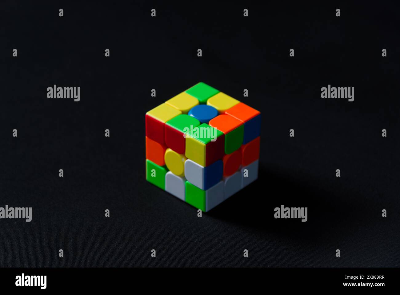 Salvador, Bahia, Brazil - May 15, 2024: Classic 3x3x3 Rubiks Cube on a ...