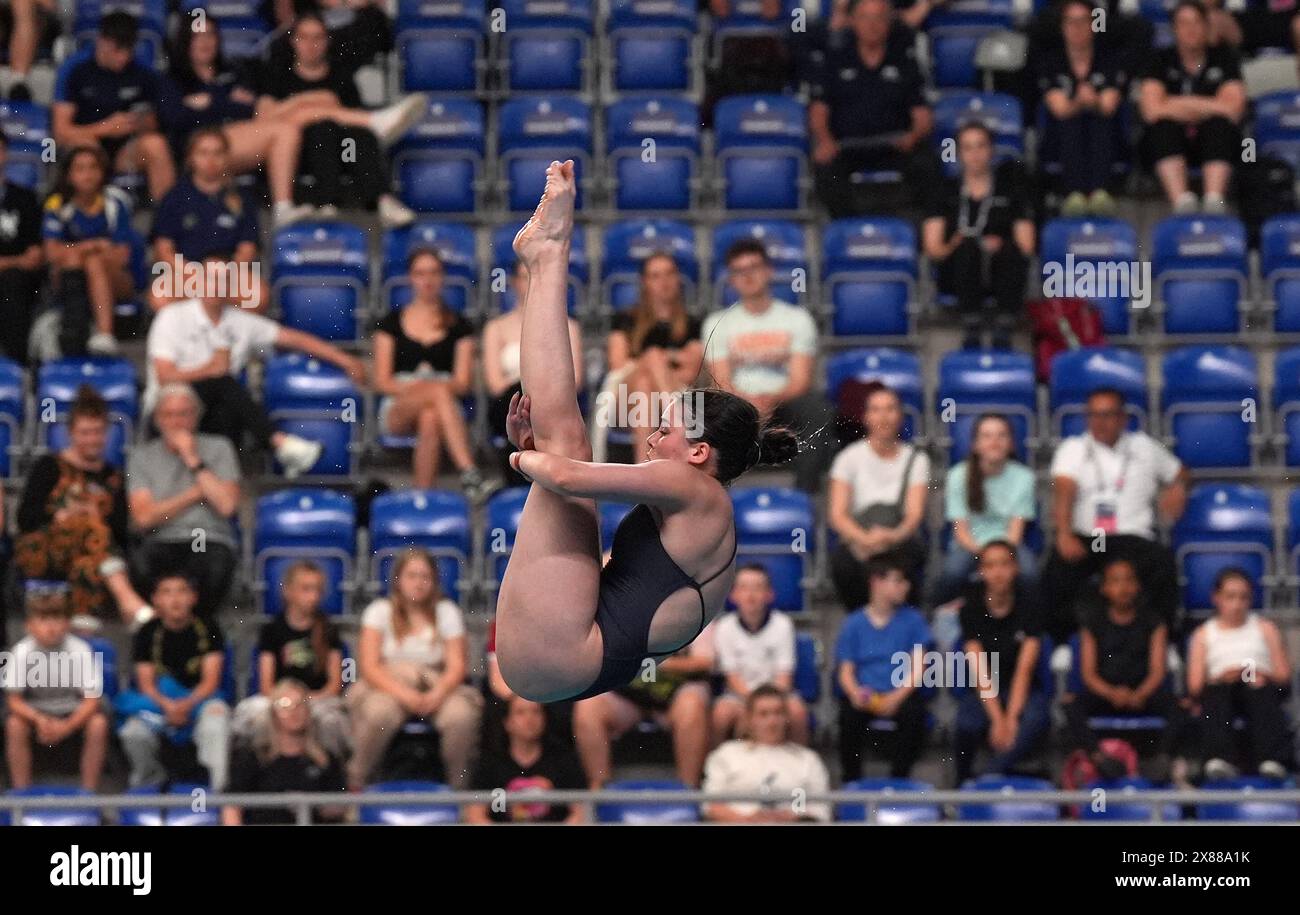 Libby-Eliza Mitson in the Women's Platform preliminary on day one of the 2024 Speedo Aquatics ...
