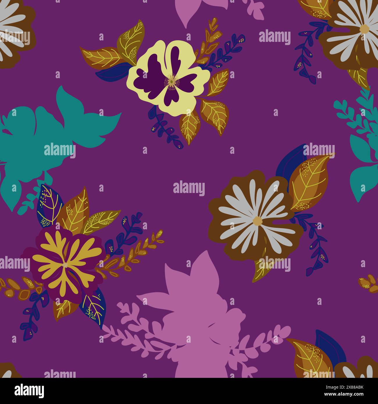 Vector seamless overlapping pattern Stock Vector Image & Art - Alamy