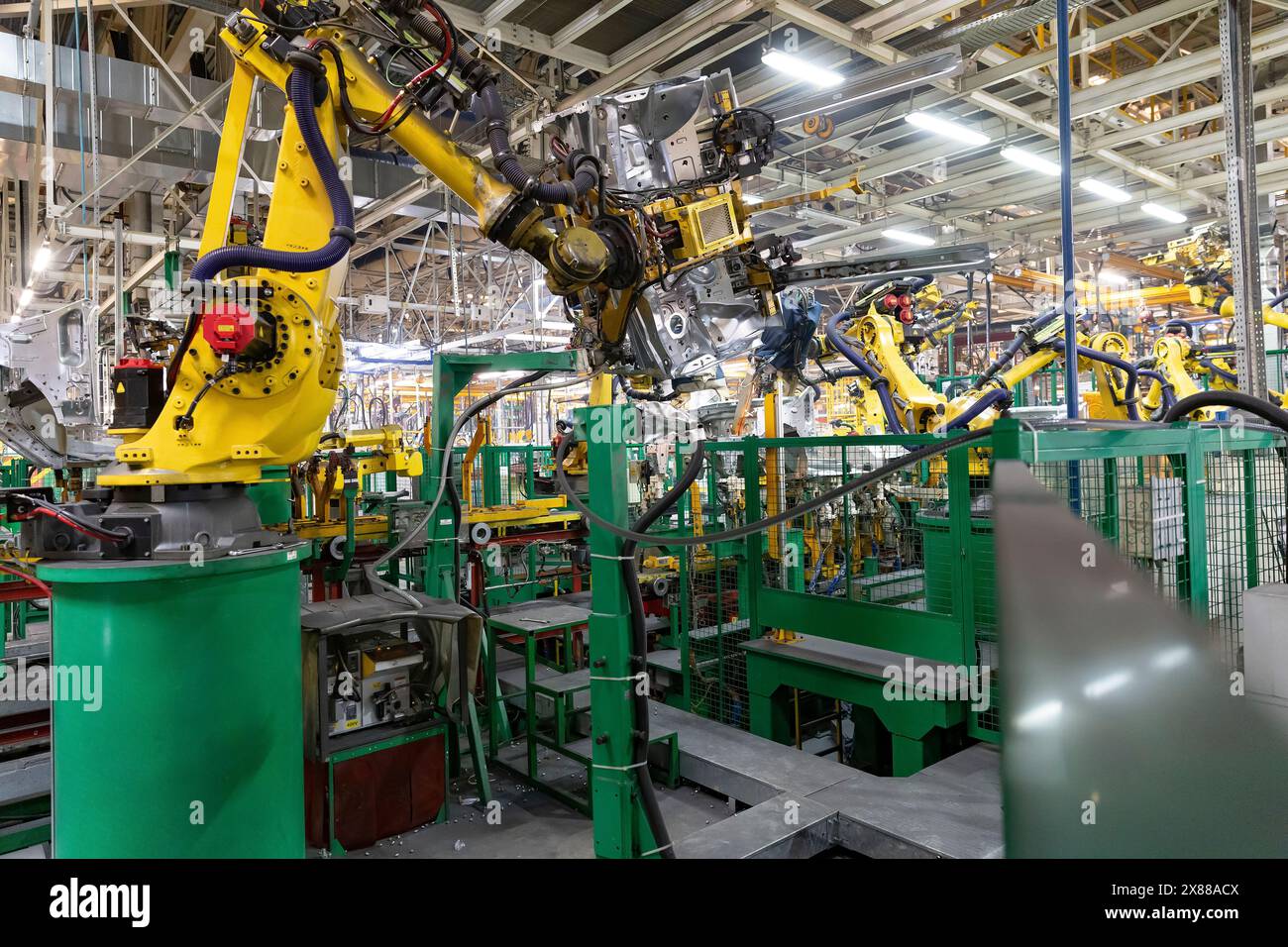 Automotive production plant with machines and technological equipment ...