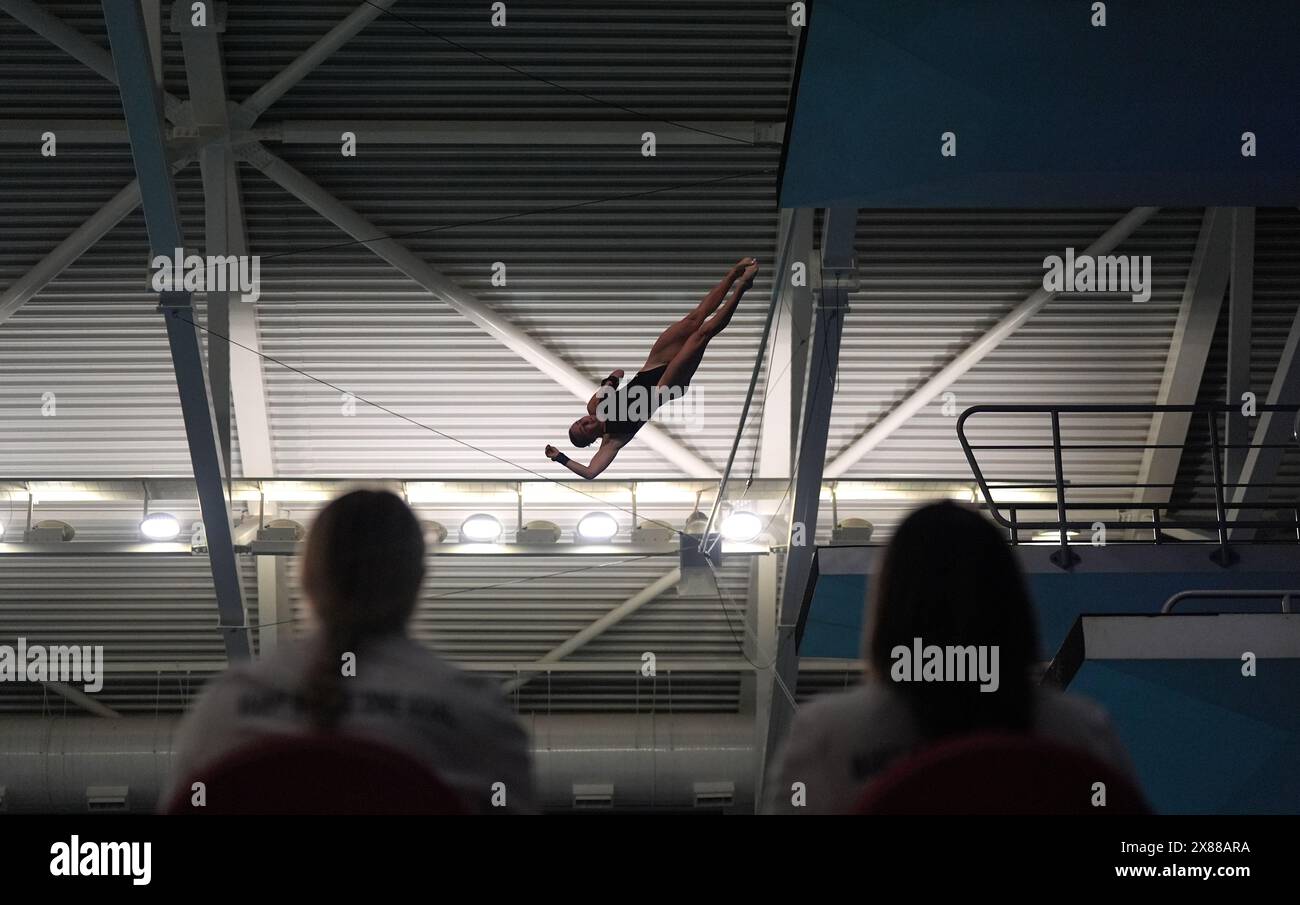 Lois Toulson in the Women's Platform preliminary on day one of the 2024 ...