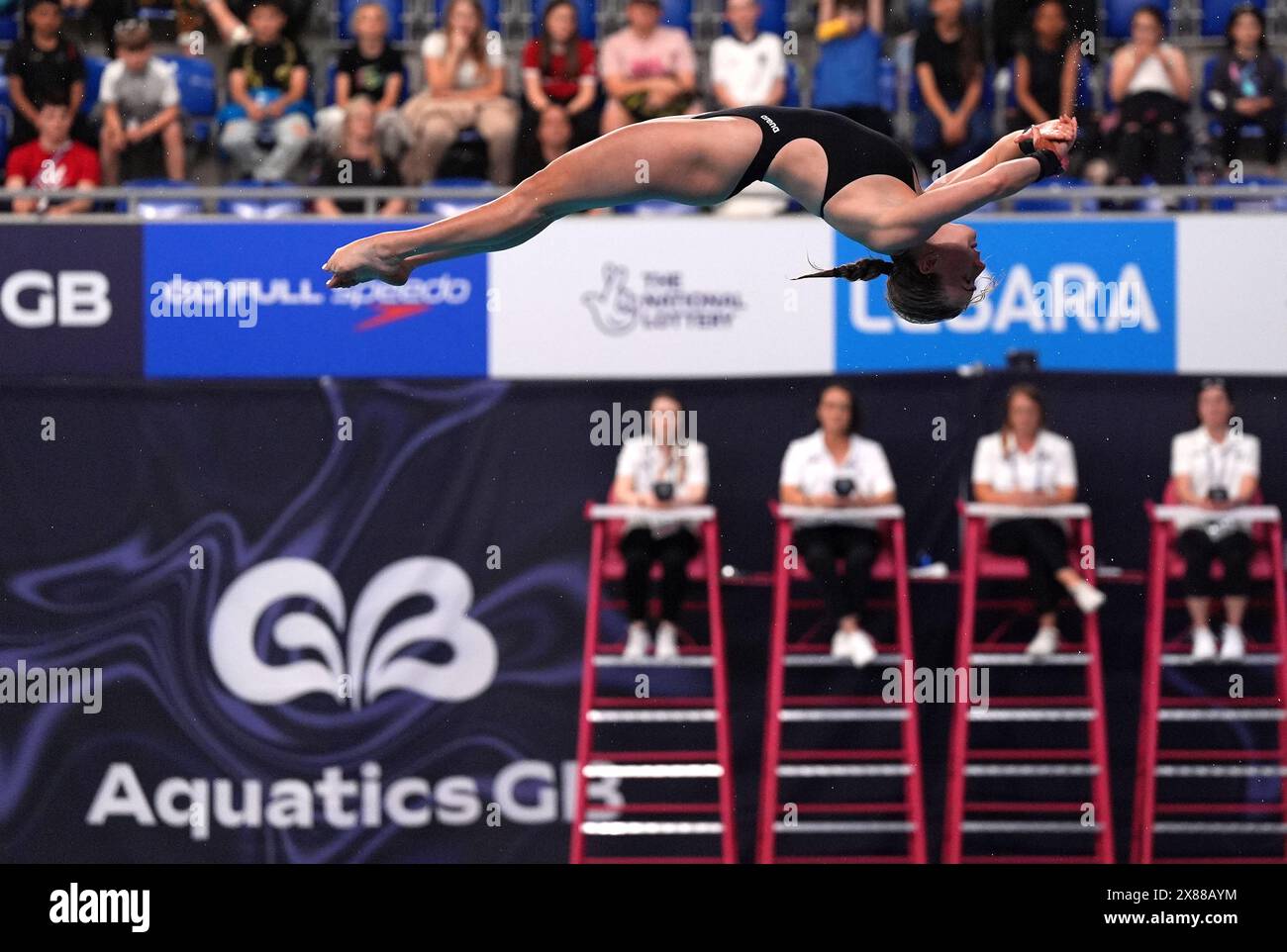 Lois Toulson in the Women's Platform preliminary on day one of the 2024 ...