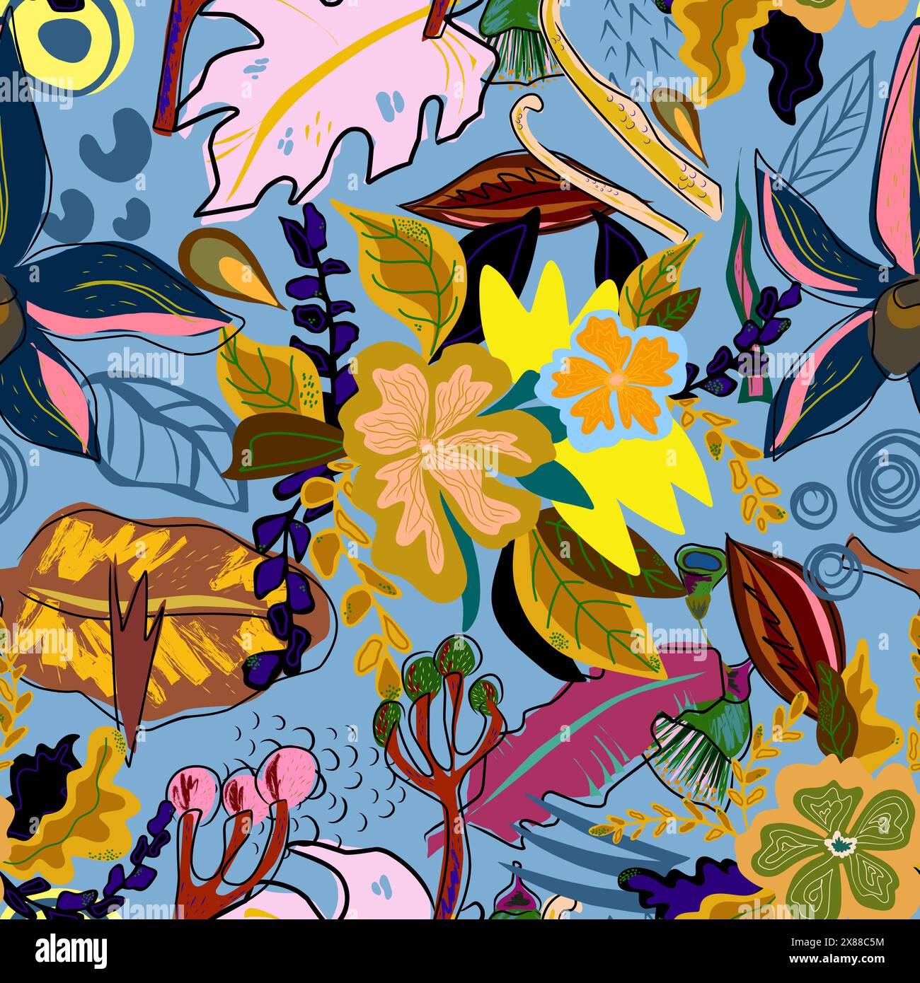 Vector seamless overlapping pattern Stock Vector Image & Art - Alamy