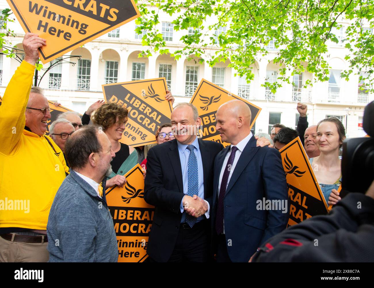 Ed Davey joins Max Wilkinson and the rest of the Cheltenham Lib Dem councillors and staff for a ...