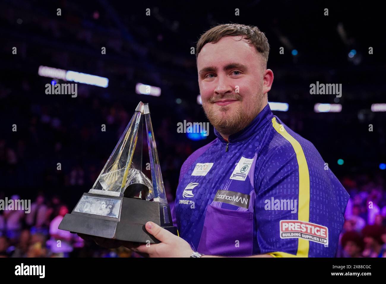 London, UK. 23rd May, 2024. Luke Littler wins during the 2024 BetMGM ...