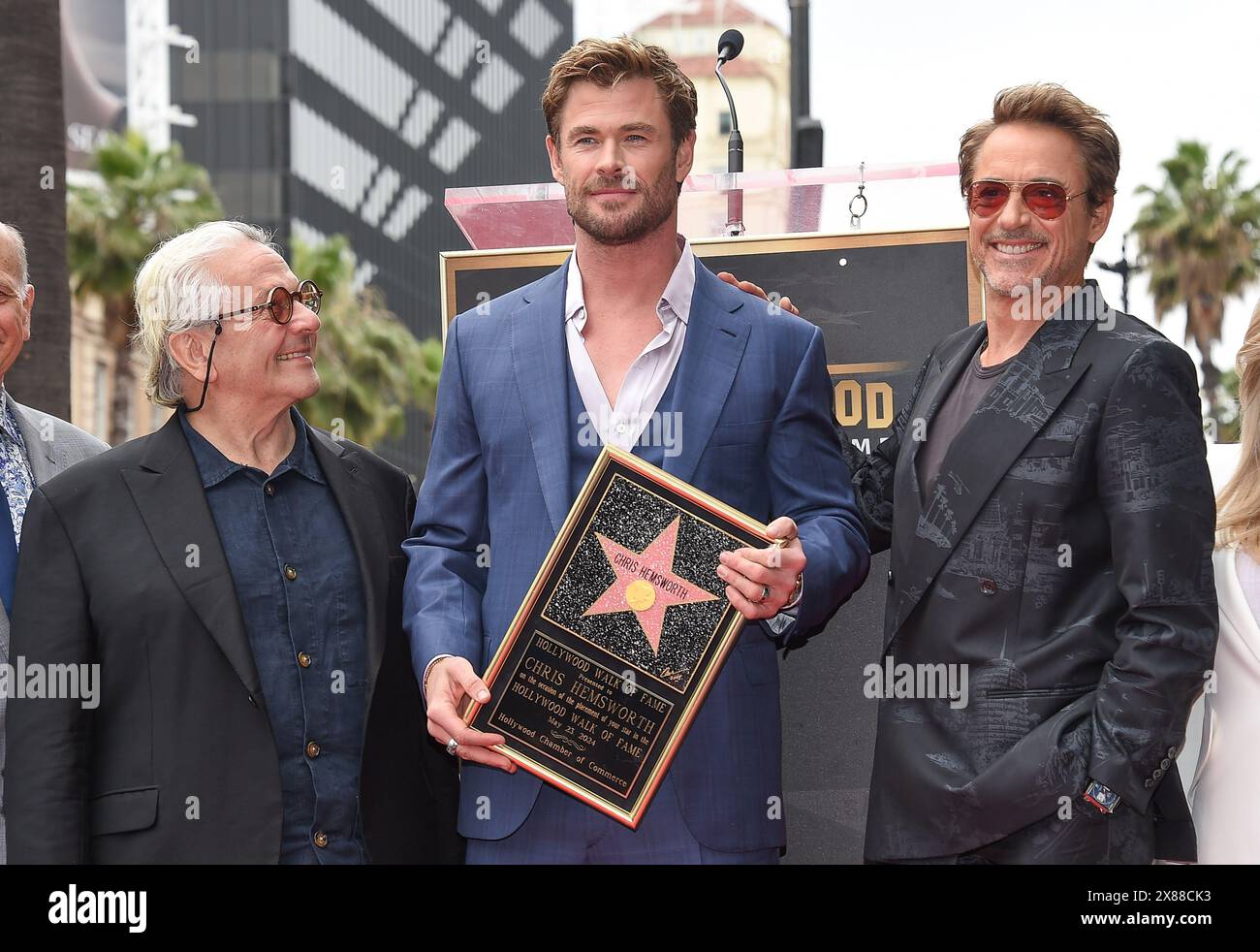 Hollywood, USA. 23rd May, 2024. George Miller, Robert Downey Jr. and ...