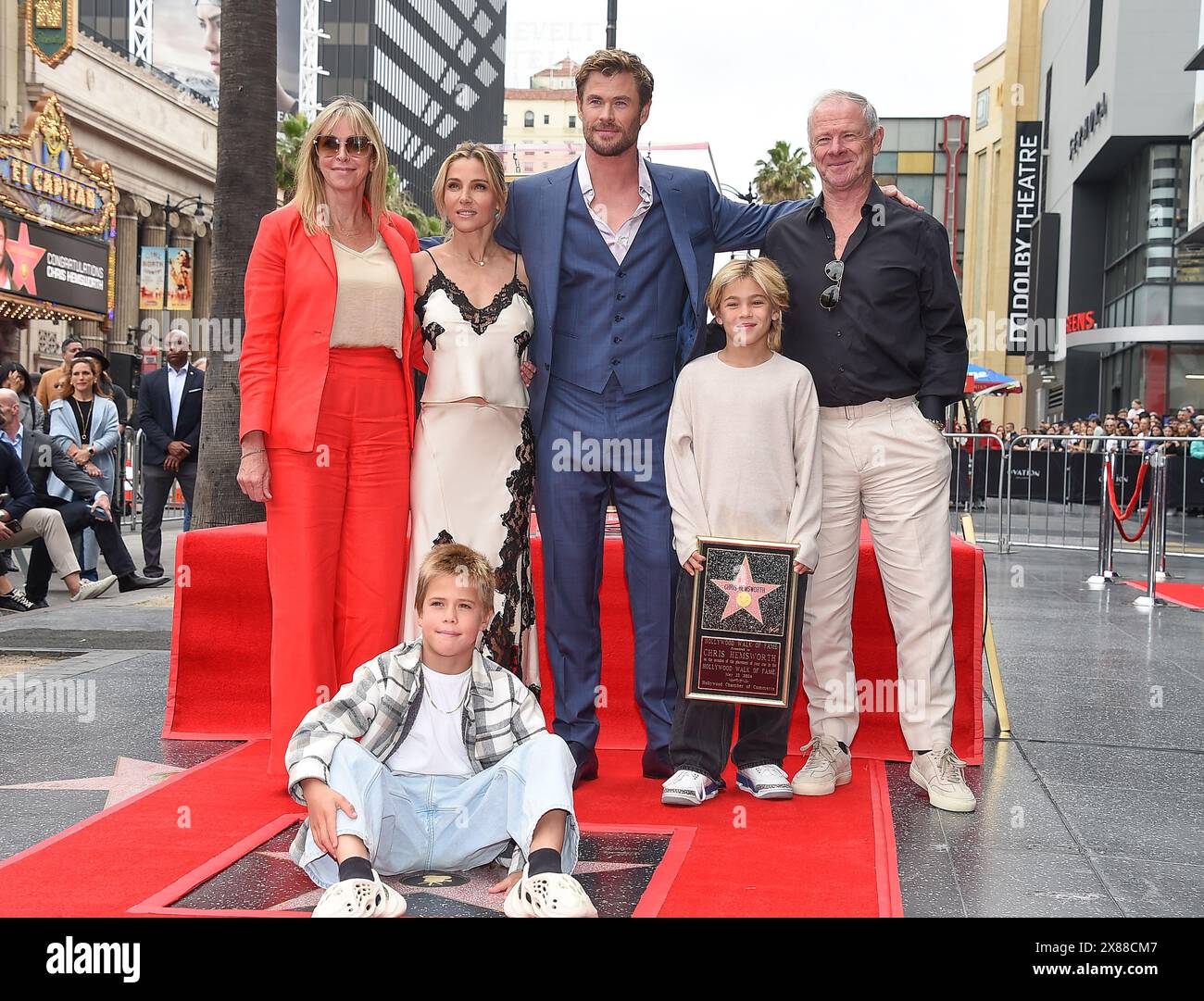 Hollywood, USA. 23rd May, 2024. Leonie Hemsworth, Elsa Pataky, Chris ...