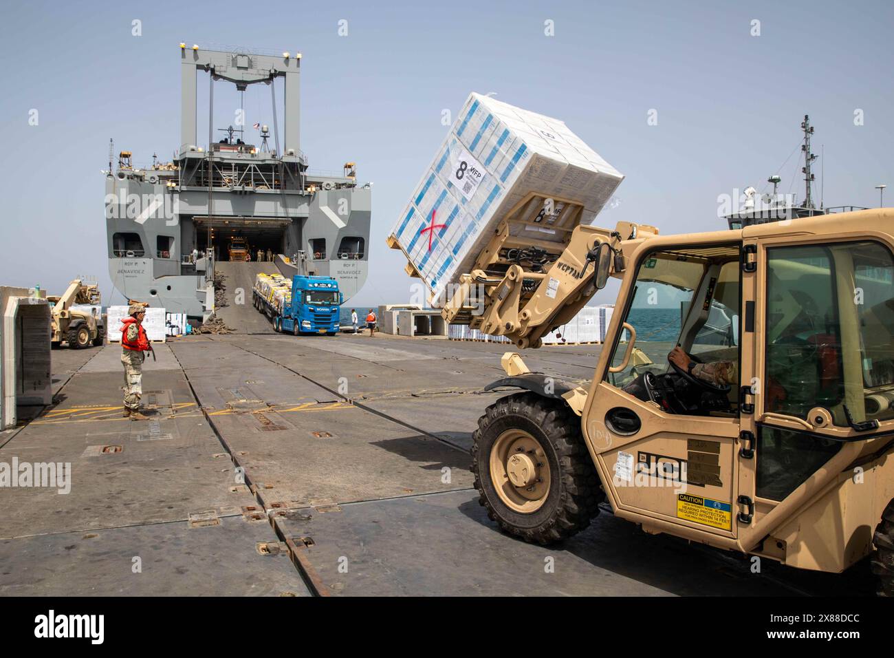 Mediterranean Sea, Israel. 20 May, 2024. U.S. Army Soldiers assigned to ...