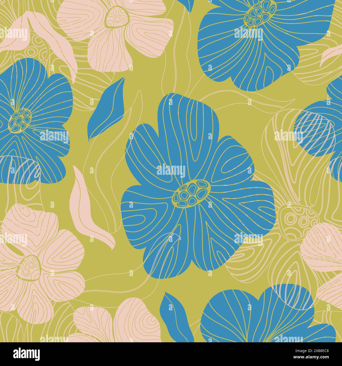 Vector seamless overlapping pattern Stock Vector Image & Art - Alamy