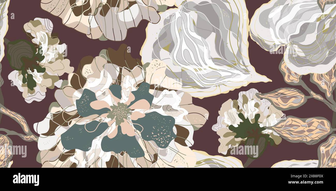 Vector seamless overlapping pattern Stock Vector Image & Art - Alamy