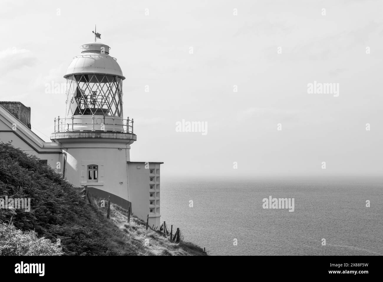 Photo of the Foreland lighthouse at Foreland Point on the north Devon ...