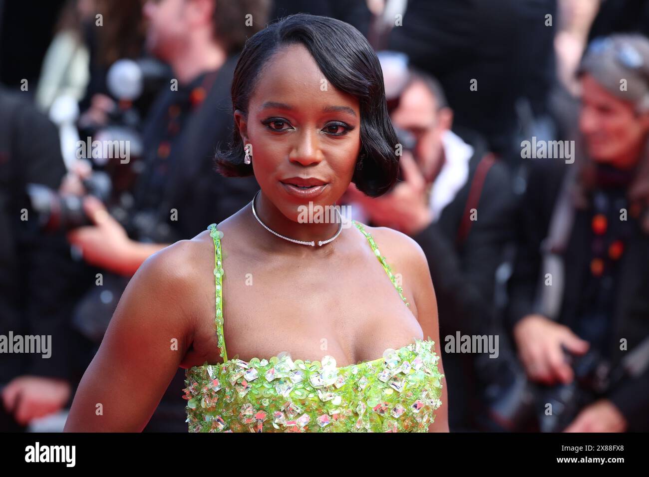 Cannes, France, 23rd May, 2024. Aja Naomi King arriving on the red ...