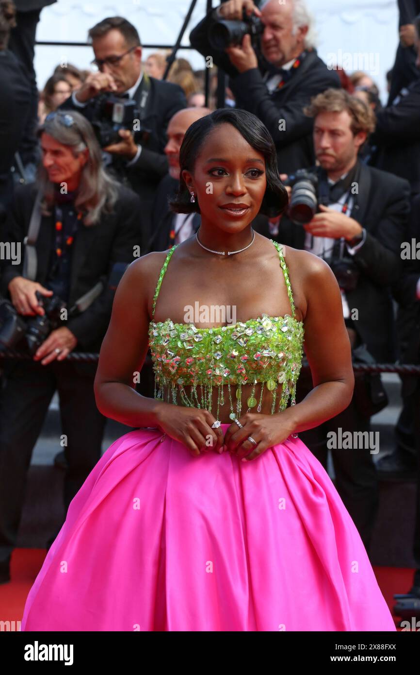 Cannes, France, 23rd May, 2024. Aja Naomi King arriving on the red ...